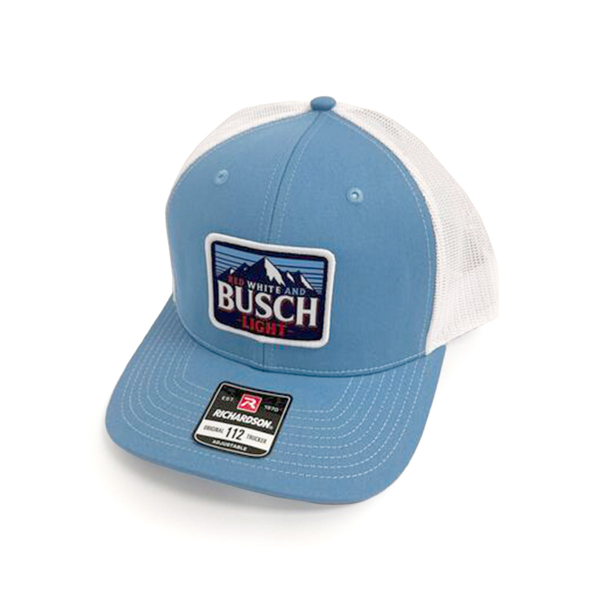 Red White Busch Light Woven Patch Hat – Shield Republic